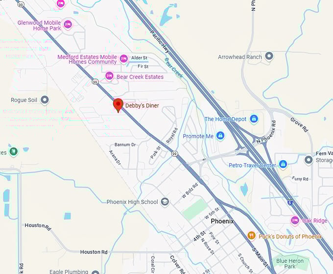 16. debby's diner map