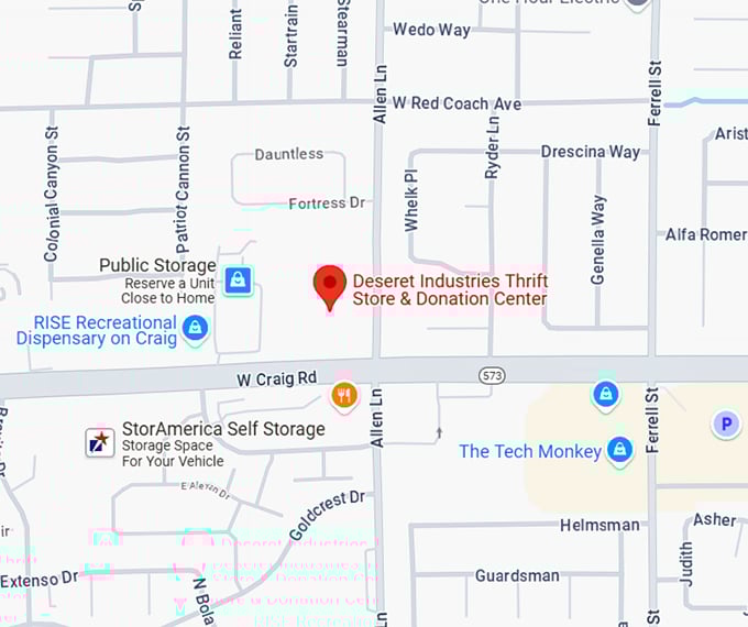 16. deseret industries thrift store & donation center 3750 w craig rd map