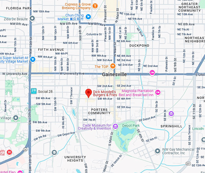 16. dick mondell's burgers & fries map