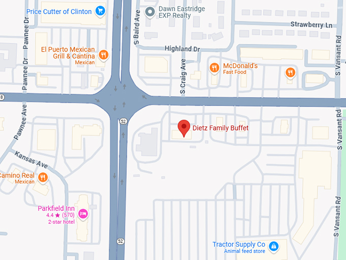 16. dietz family buffet map