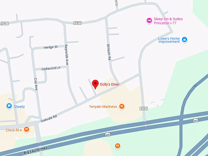 16. dolly's diner map