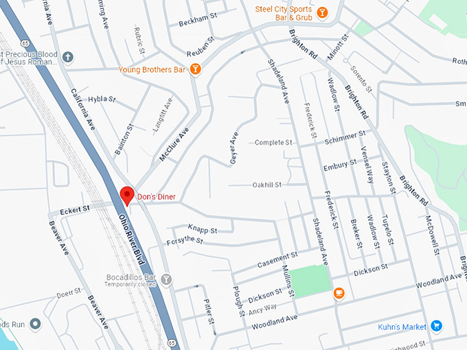 16. don's diner map