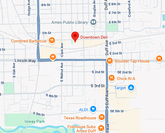 16. downtown deli map