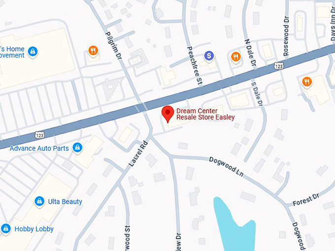 16. dream center resale store easley map