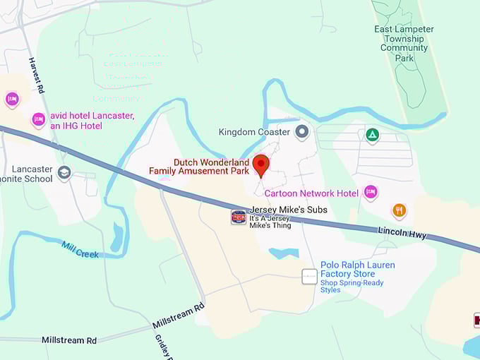 16. dutch wonderland family amusement park map