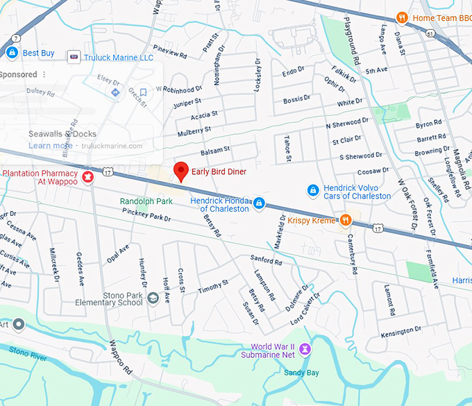 16. early bird diner map