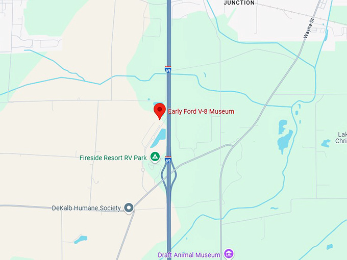 16. early ford v 8 museum map