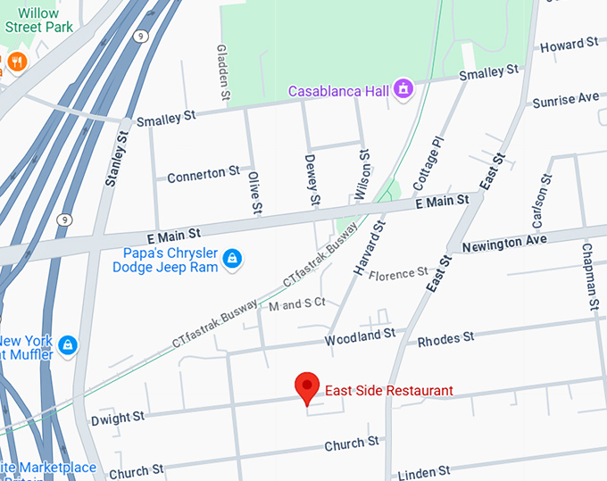 16. east side restaurant map