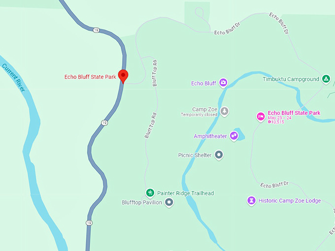 16. echo bluff state park map
