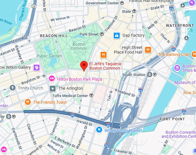 16. el jefe's taqueria boston common map