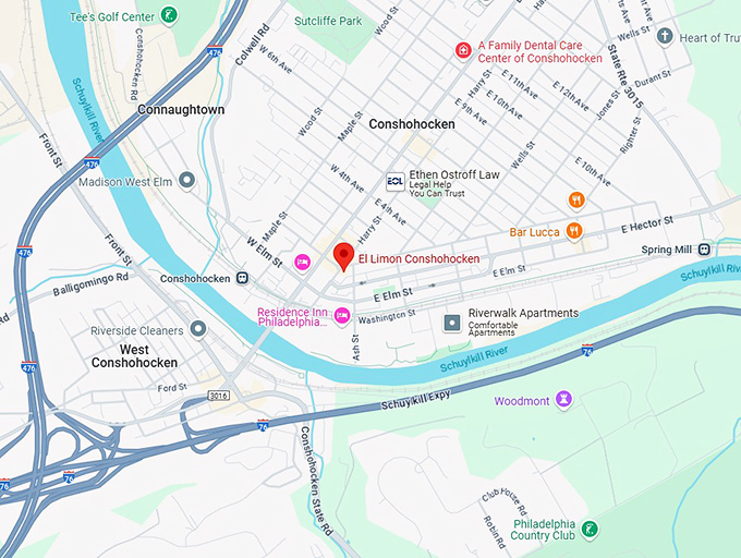 16. el limon conshohocken map