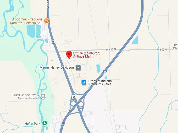 16. exit 76 (edinburgh) antique mall map