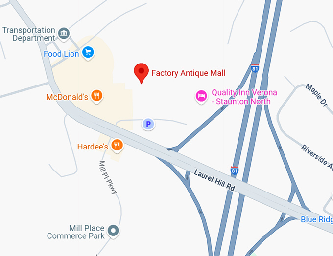 16. factory antique mall map