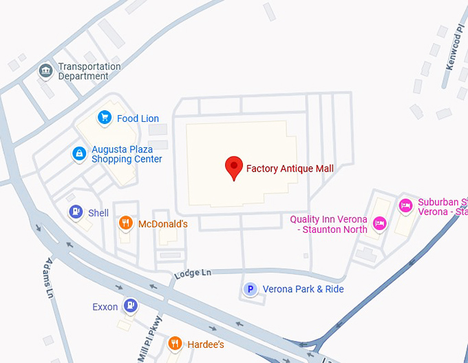 16. factory antique mall map