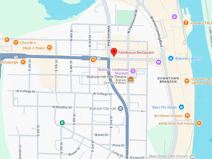 16. farmhouse restaurant map