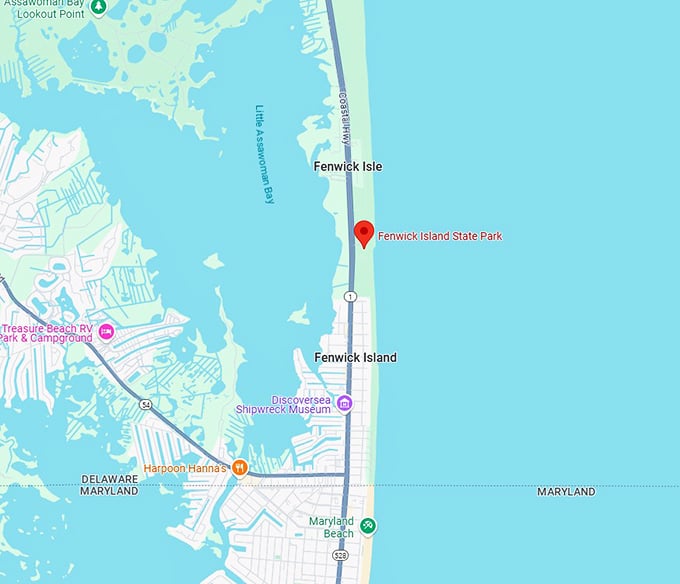16. fenwick island state park map