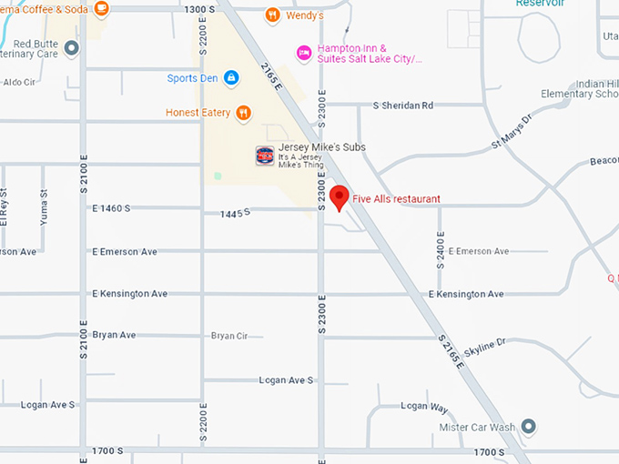 16. five alls restaurant map