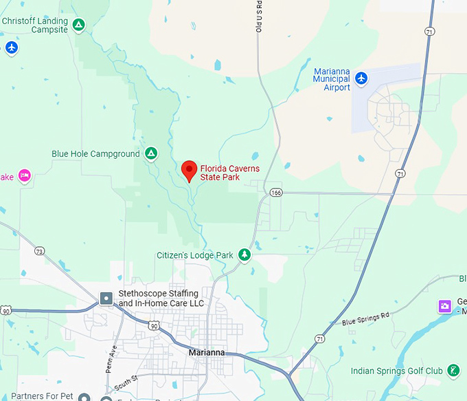 16. florida caverns state park map