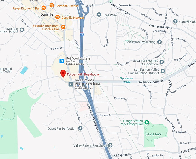 16. forbes mill steakhouse map