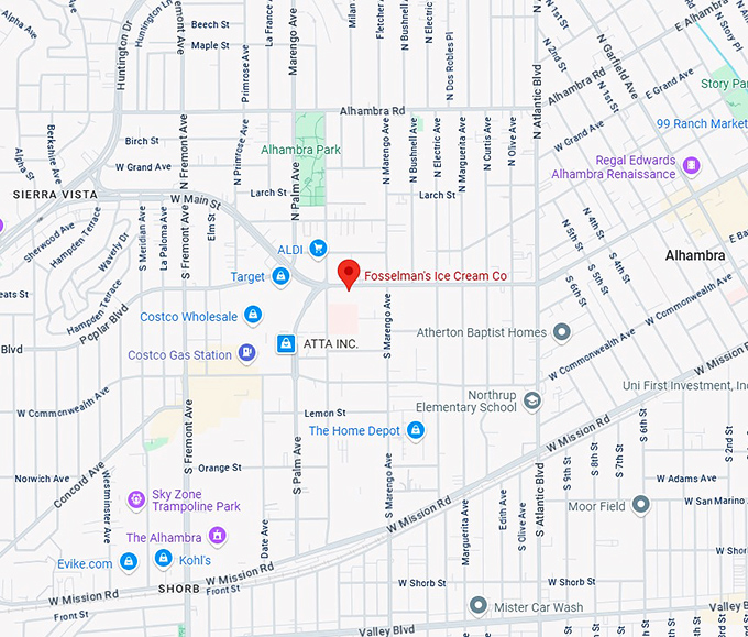 16. fosselman's ice cream co. map
