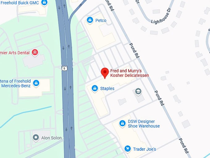 16. fred and murry's kosher delicatessen map