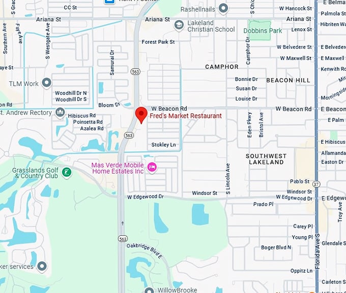 16. fred's market restaurant map