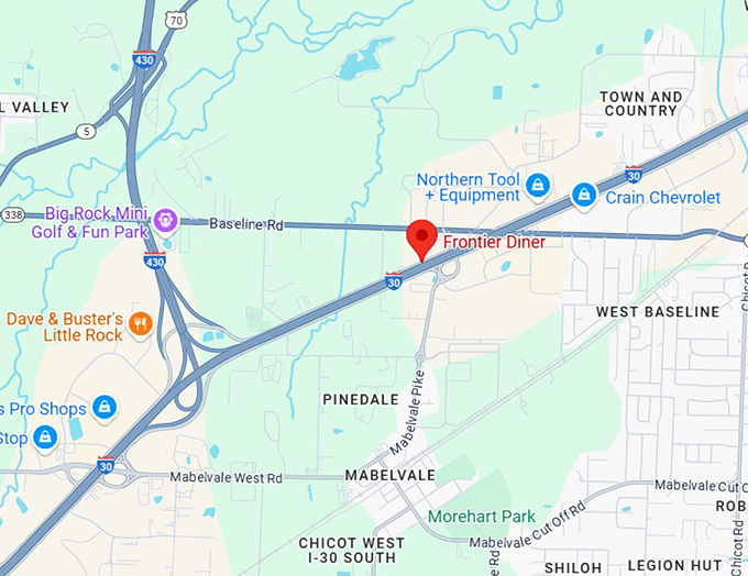 16. frontier diner map