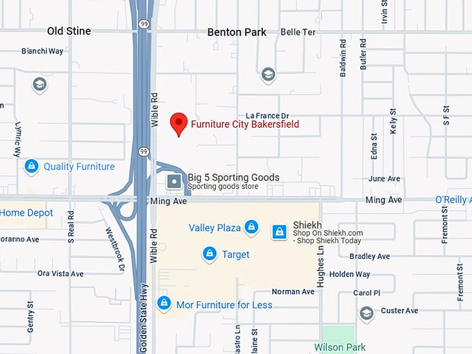 16. furniture city bakersfield map