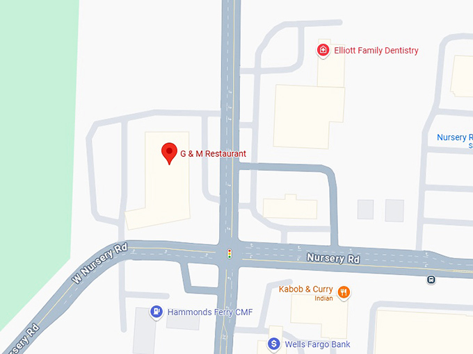 16. g&m restaurant and lounge map