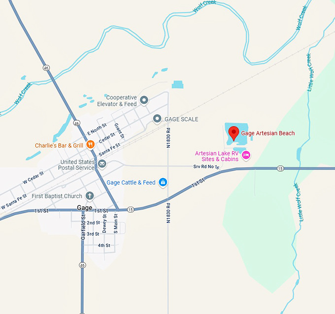 16. gage artesian beach map