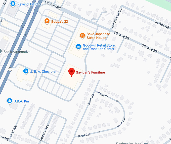 16. gavigan's furniture map