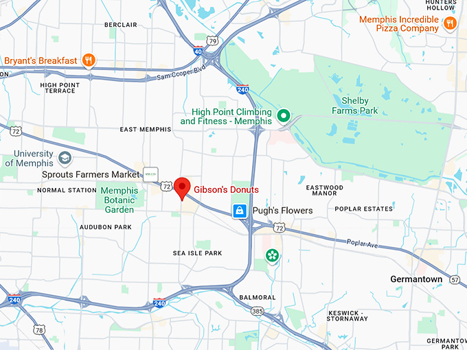 16. gibson's donuts map