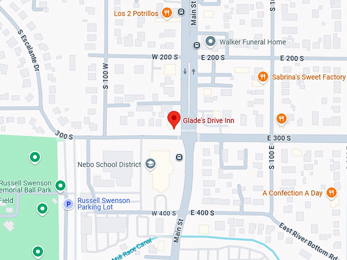 16. glade's drive inn map