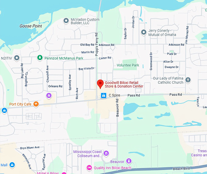 16. goodwill biloxi retail store & donation center map