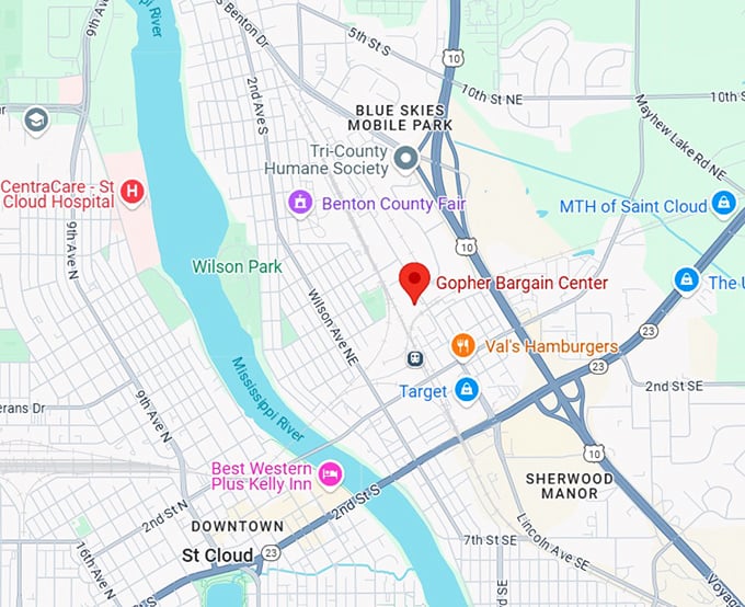 16. gopher bargain center map