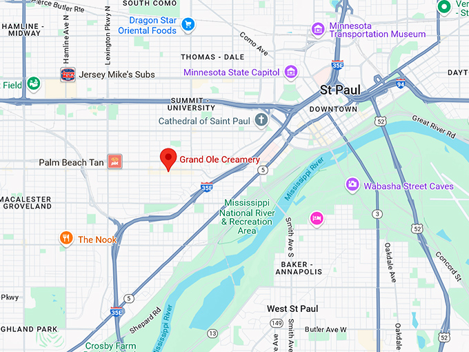 16. grand ole creamery map