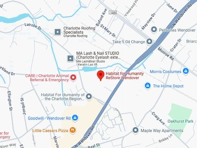 16. habitat for humanity restore 1133 n wendover rd map