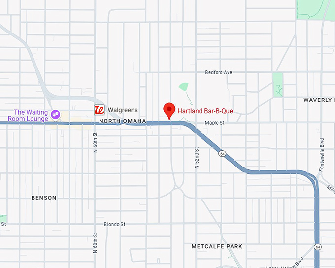 16. hartland bar b que map