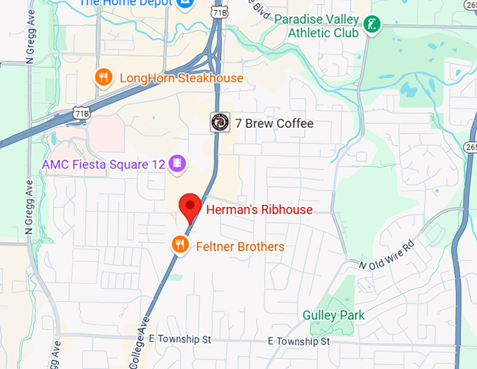16. herman's ribhouse map