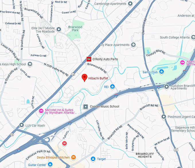 16. hibachi buffet map