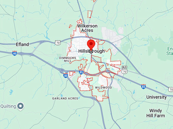 16. hillsborough nc map