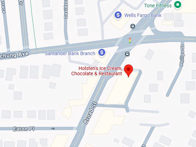 16. holsten's ice cream, chocolate & restaurant map