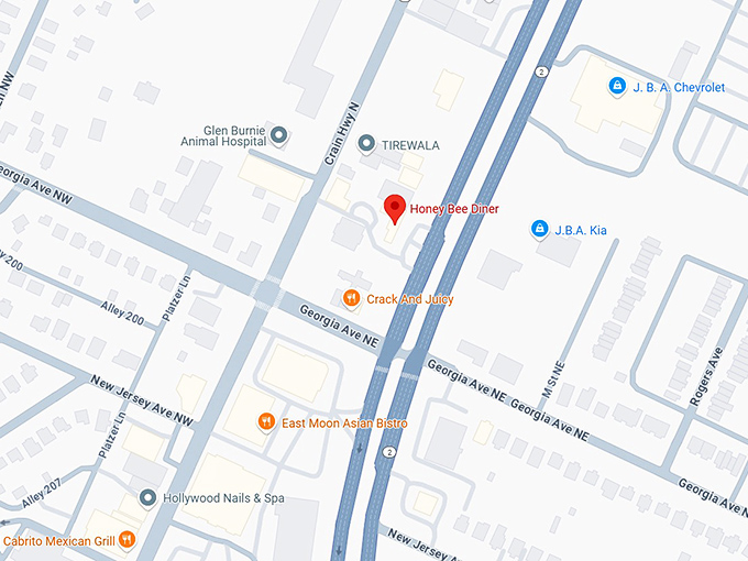 16. honey bee diner map