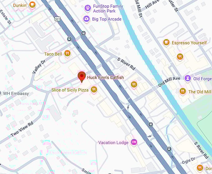 huck finn's catfish map