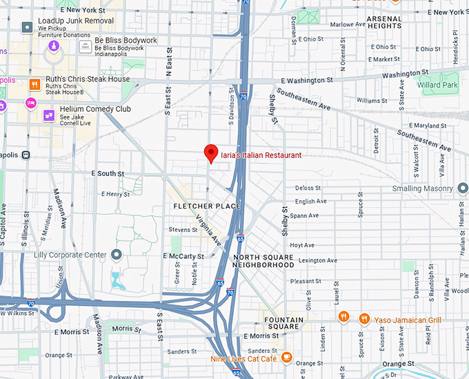 16. iaria's italian restaurant map
