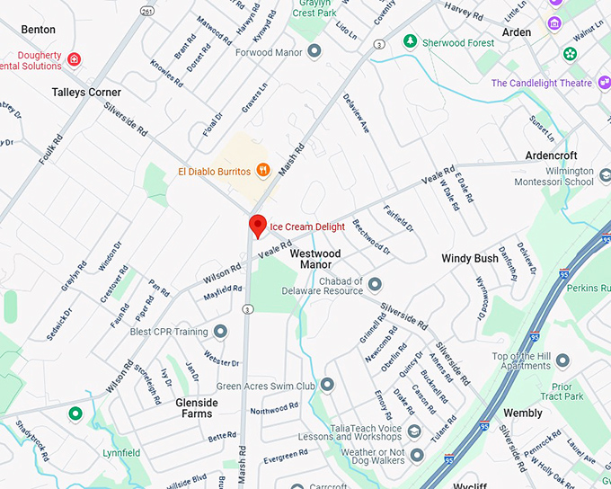 16. ice cream delight map