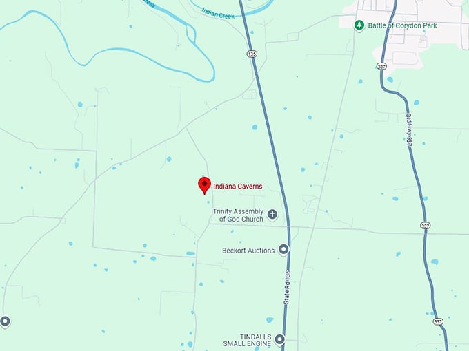 16. indiana caverns map