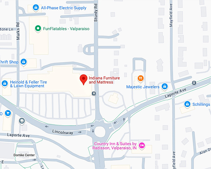 16. indiana furniture and mattress map