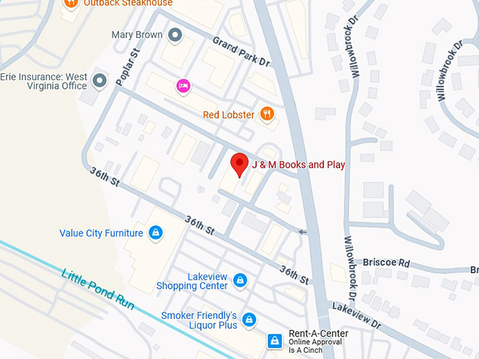 16. j & m books and play map