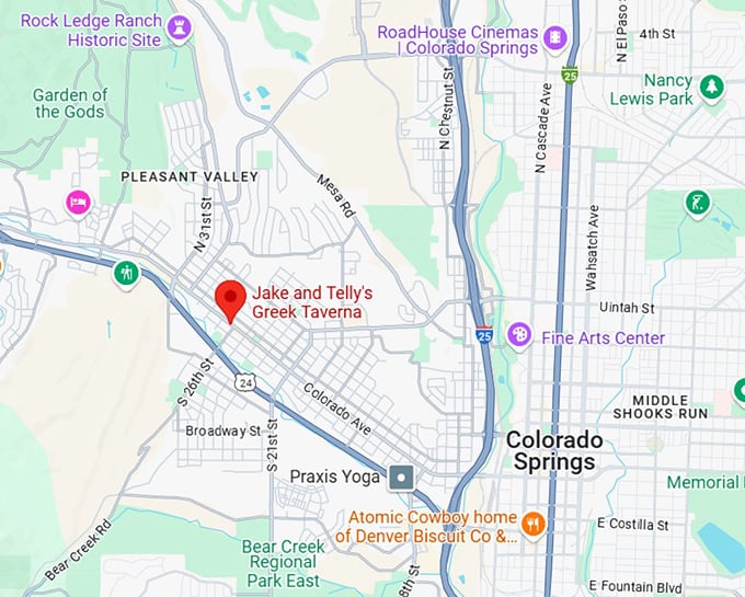 jake and telly&rsquo;s greek taverna map